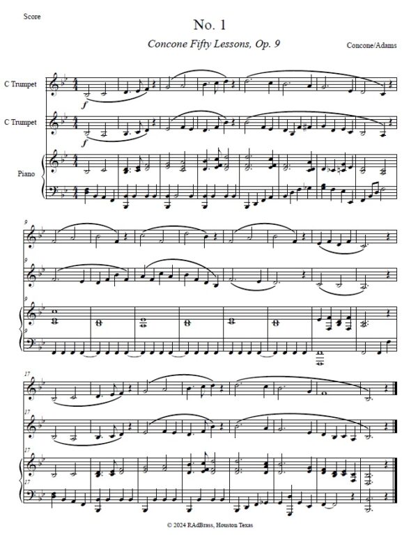 Concone Op. 9 Fifty Duets for Trombone/Euphonium FREE SAMPLE DOWNLOAD ...